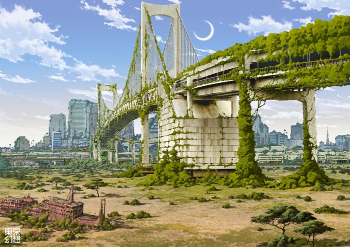 Post Apocalyptic Illustrations of Tokyo | Amusing Planet